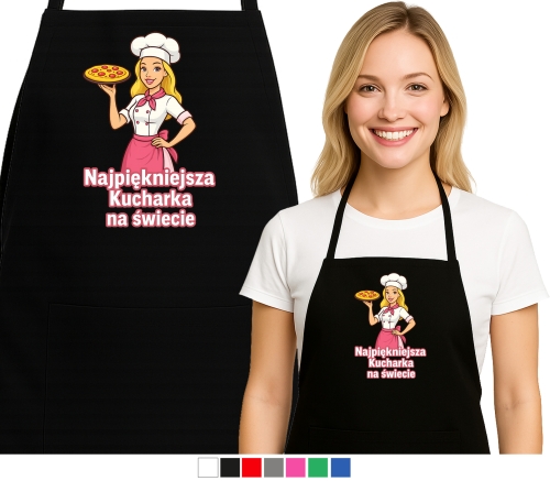 Fartuch kuchenny NAJPIĘKNIEJSZA KUCHARKA NA ŚWIECIE - F446 - grafihaft ...